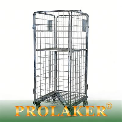 China Type Z Warehouse Roll Cage Customizable Size Load Capacity Foldable Straight Shape For Material Turnover for sale
