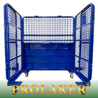 China Foldable Q235 Mild Steel L Shaped Warehouse Roll Cage for sale