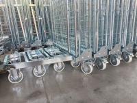China Heavy Duty 500kg Nestable Foldable Wire Mesh Roll Cage for Warehouse Logistics Storage for sale