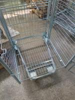 China Heavy Duty 500kg Nestable Foldable Wire Mesh Roll Cage for Warehouse Logistics Storage for sale