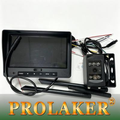 China 2.4G Wireless 7 Inch FHD Laser Positioning Forklift Monitoring System IP68 Waterproof Anti-Collision Camera with Loop Recording for sale