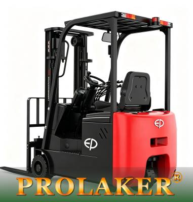 China Compact 1.5 Ton 3 Wheel Electric Counterbalance Forklift Low Ceiling Cargo Lift Use Built-in Li-ion Charger Opportunity Charging Forklift for sale