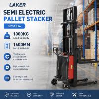 China Labor Saving 1 ton 1.6m Semi Electric Stacker for Warehouse Pallet Handling for sale