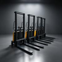 China Labor Saving 1 ton 1.6m Semi Electric Stacker for Warehouse Pallet Handling for sale