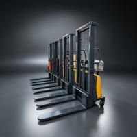 China Labor Saving 1 ton 1.6m Semi Electric Stacker for Warehouse Pallet Handling for sale