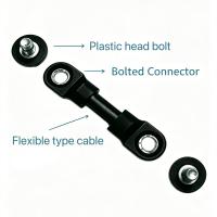 China Thread Lock Coated Insulated Black Plastic Head M10×22 Bolts For Forklift Lead‑Acid Battery Terminal Flexible Cable Connection Replacement Spare Parts With PP+GF Material & Checkpoint for sale