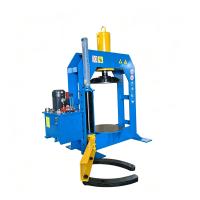 China TP120 120Ton Heavy Force Hydraulic Solid Tire Press, Time‑Saving Forklift Tire Mount Dismount & Reconditioning Machine 12‑16'' Rim for sale