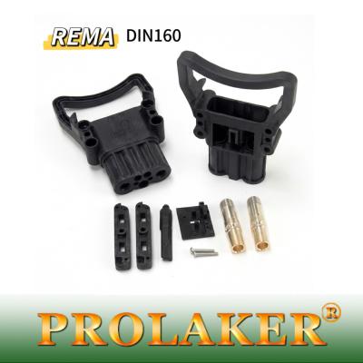 China REMA DIN160 160A Male Female Forklift Battery Connector, Acid-Proof PP Terminal Shell, 150V DC for sale