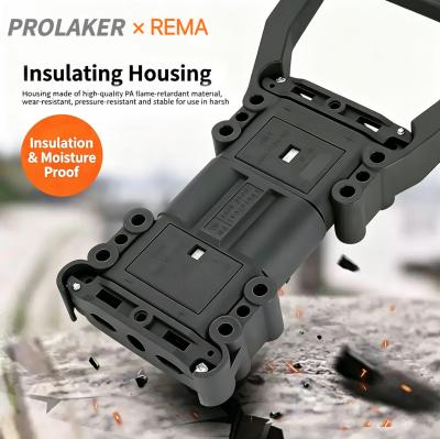 China REMA80 80A Male Female Forklift Battery Connector, Anti-Acid Flame-Retardant, 600V IP20 for sale