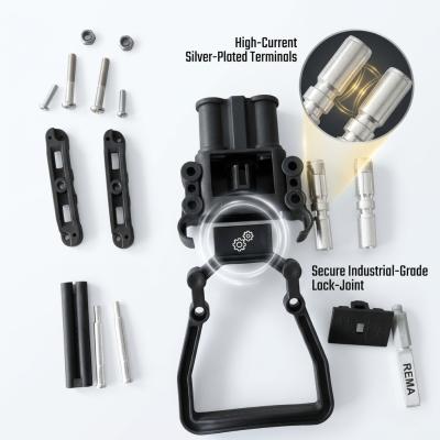 China REMA Series Male Female Forklift Battery Charger Plug, Acid-Proof PP Power Connector for sale