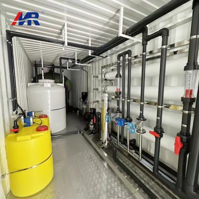 China Containerized 200m3 Per Day Reverse Osmosis System with 15 kW Power and 380 V Voltage for Borehole Water Treatment for sale