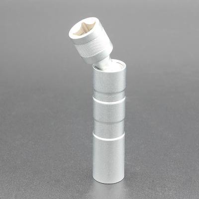 China Magnetic Thin Wall 14mm Spark Plug Socket Universal Joint Drive Swivel Socket Removal Tool 12pt For BMW for sale