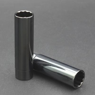 China 3/8 in Dr 14 mm 12 Point Magnetic Spark Plug Socket Shining Dark Black Coating for BMW MINI for sale