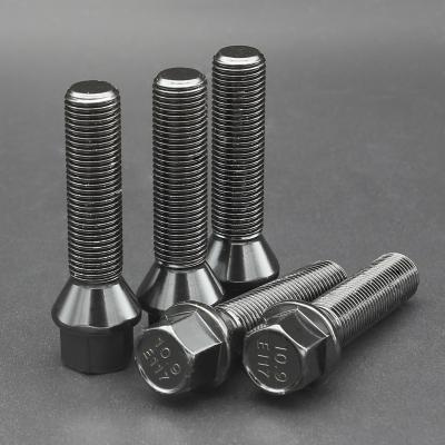 China M14x1.5 Grade 10.9 Cone Seat Extended Wheel Bolts 50mm Shank for Wheel Tuning for sale