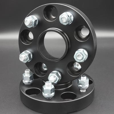 China Black Forged Aluminum Wheel Spacers 25mm 5x114.3 for Toyota Yaris Hub Centric 60mm for sale