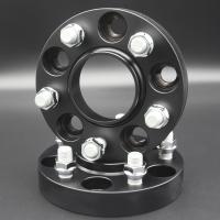 China 25mm Forged Aluminum Hub-Centric Wheel Spacers Anodized Black for 2016 Ford Mustang 5x114.3 for sale