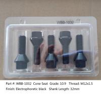 China RCTuning Grade 10.9 Extended Black Wheel Bolts Studs M12x1.5 For BMW E Chassis for sale