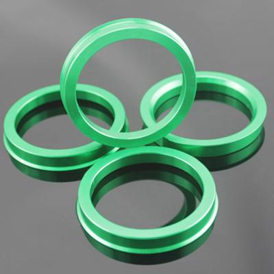 China CNC Machined Aluminum Hub Centric Rings OD73.0 ID60.1 Anodized Green for Toyota Lexus Suzuki for sale