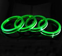 China CNC Machined Aluminum Hub Centric Rings OD73.0 ID60.1 Anodized Green for Toyota Lexus Suzuki for sale