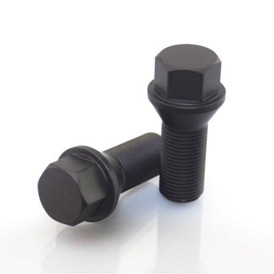 China Black Titanium GR5 Wheel Bolts Grade 10.9 M12x1.5 26mm Shank for BMW F G Chassis Mini for sale