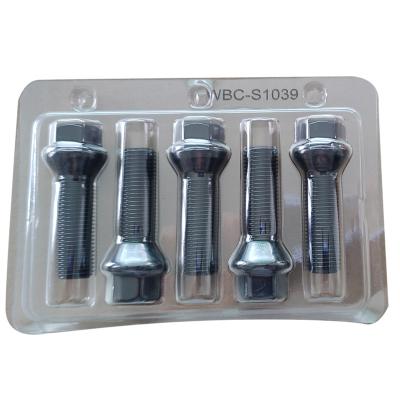 China M14x1.5 Audi VW Extended Lug Bolts Shank 39mm Grade 12.9 Black Electrophoresis for sale