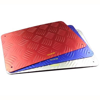 China Aluminum Anti Slip Heel Plate 360x250mm for Racing and Daily Drive Car Mat for sale