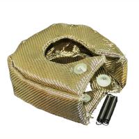 China Silica Basalt Fabric Turbocharger Heat Shield Cover 1800F Fire Shield Turbo Blanket for sale