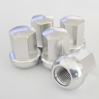 China 32mm M14x1.5 Silver Aluminum Lug Nut Ball Seat for Porsche 19mm Hex for sale