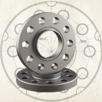 China Anodized Black Forged Aluminum Wheel Spacers 5x112 15mm for Toyota GR Supra for sale