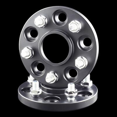 China 15mm Forged Aluminum Wheel Spacers Anodized Black 5x108 63.4mm for Ford Focus ST RS for sale