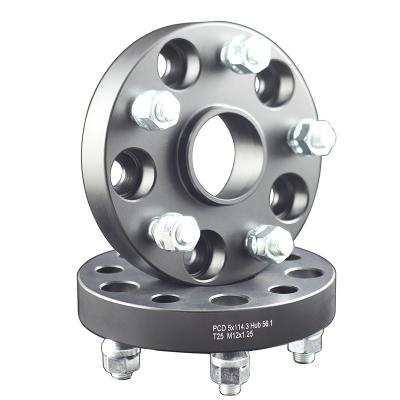 China 25mm Forged Hubcentric Aluminum Wheel Spacers for Subaru 5x114.3 56.1mm for sale