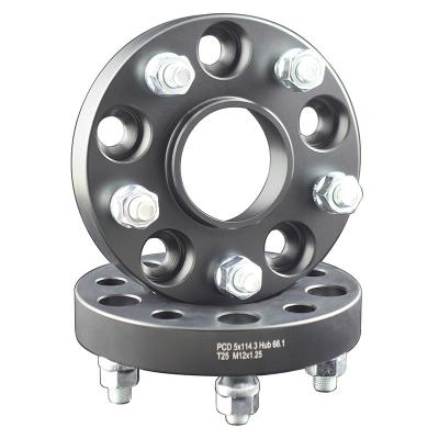 China 25mm Forged Hubcentric Aluminum Wheel Spacers for Nissan 5x114.3 66mm for sale