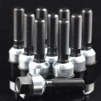 China Grade 12.9 Extended Lug Nuts 35mm Black Finish Shank for Porsche Wheel Spacers for sale
