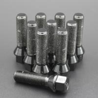 China M14x1.25 Cone Seat Extended Wheel Bolt 44mm Grade 12.9 Dual Coating Black for BMW Mercedes for sale