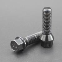 China M14x1.25 Cone Seat Extended Wheel Bolt 41mm Shank Grade 12.9 Black Dual Coating for BMW F G Chassis Mercedes for sale