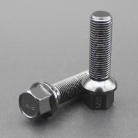 China Grade 12.9 R14 Extended Lug Bolt Shank 42mm M14x1.5 Dual Coating Black Finish for Audi Mercedes for sale