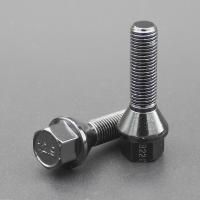 China M12x1.5 38mm Cone Seat Extended Wheel Bolt Grade 12.9 for BMW E Chassis Black Dual Coating for sale