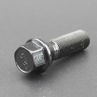 China M14x1.25 Cone Seat Extended Wheel Bolt 36mm Shank Grade 12.9 for BMW Mercedes Dual Coating Black for sale