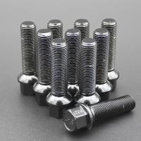 China M14x1.5 R14 Extended Lug Bolt Grade 12.9 47mm Shank Dual Coating Black for Audi Mercedes for sale