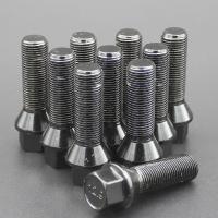 China M14x1.25 Cone Seat Extended Wheel Bolt 38mm Shank Grade 12.9 Black Dual Coating for BMW F G Chassis Mercedes for sale