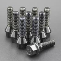 China M12x1.5 38mm Cone Seat Extended Wheel Bolt Grade 12.9 for BMW E Chassis Black Dual Coating for sale