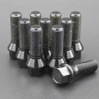 China M14x1.25 Cone Seat Extended Wheel Bolt 36mm Shank Grade 12.9 for BMW Mercedes Dual Coating Black for sale