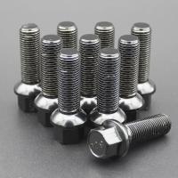 China M14x1.5 R14 Ball Seat Extended Lug Bolt 39mm Shank Grade 12.9 Dual Coating Black for Audi Mercedes for sale