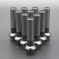 China 55mm R14 Ball Seat Extended Wheel Bolt M15x1.25 Grade 12.9 Black Coating for Mercedes for sale