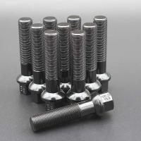 China 55mm R14 Ball Seat Extended Wheel Bolt M15x1.25 Grade 12.9 Black Coating for Mercedes for sale