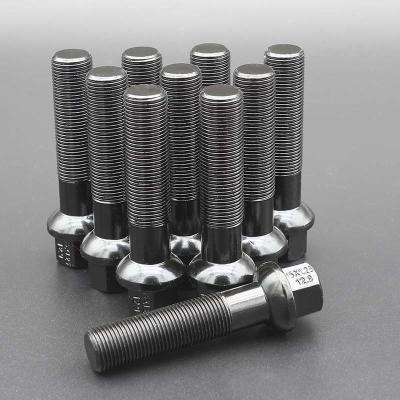 China Electrophoresis Extended Wheel Bolt M15x1.25 Grade 12.9 60mm Shank for Mercedes for sale