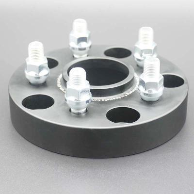 China 30mm Forged Aluminum Billet Hubcentric Wheel Adapters 5x130 to 5x112 Anodized Black for sale