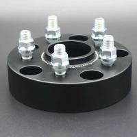 China Forged Hubcentric Wheel Adapters 40mm 5x130 to 5x112 Anodized Black Aluminum Billet for sale