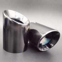 China Black 98mm Angle Cut Slip On Exhaust Tips for BMW M3 M4 F80 F82 M2 Competition F87 S55 for sale