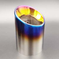 China Burned Color 98mm Angle Cut Slip On Exhaust Tips for BMW M3 M4 F80 F82 M2 Competition F87 S55 for sale